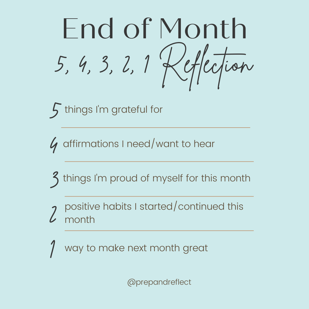 Power of Reflection: The 5, 4, 3, 2, 1 End-of-Month Practice – Prep and ...
